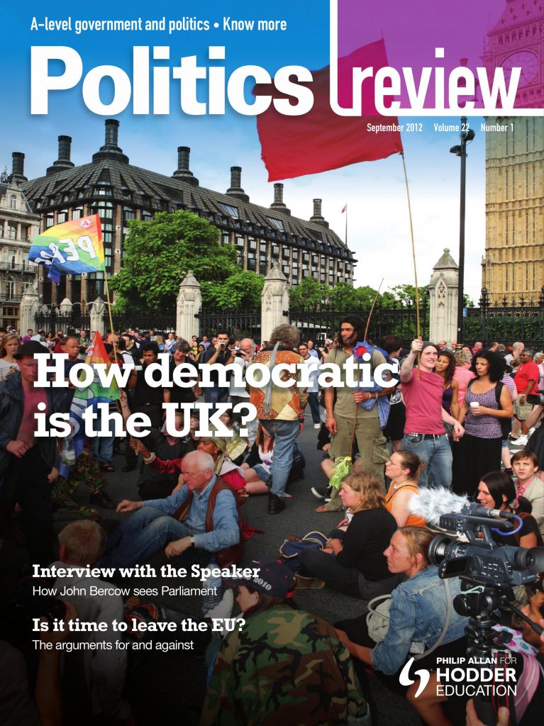 Politics Review 2012-09-01 - Hodder Education Magazines